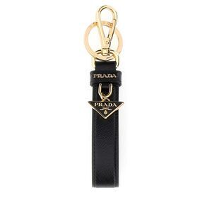 Prada | Accessories | Prada Black Leather Key Ring | Poshmark